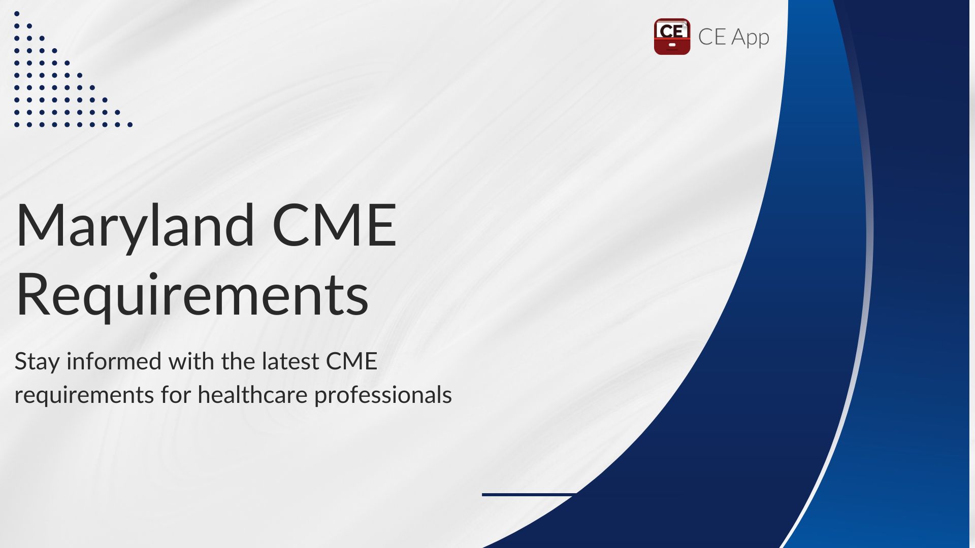 Maryland CME Requirements