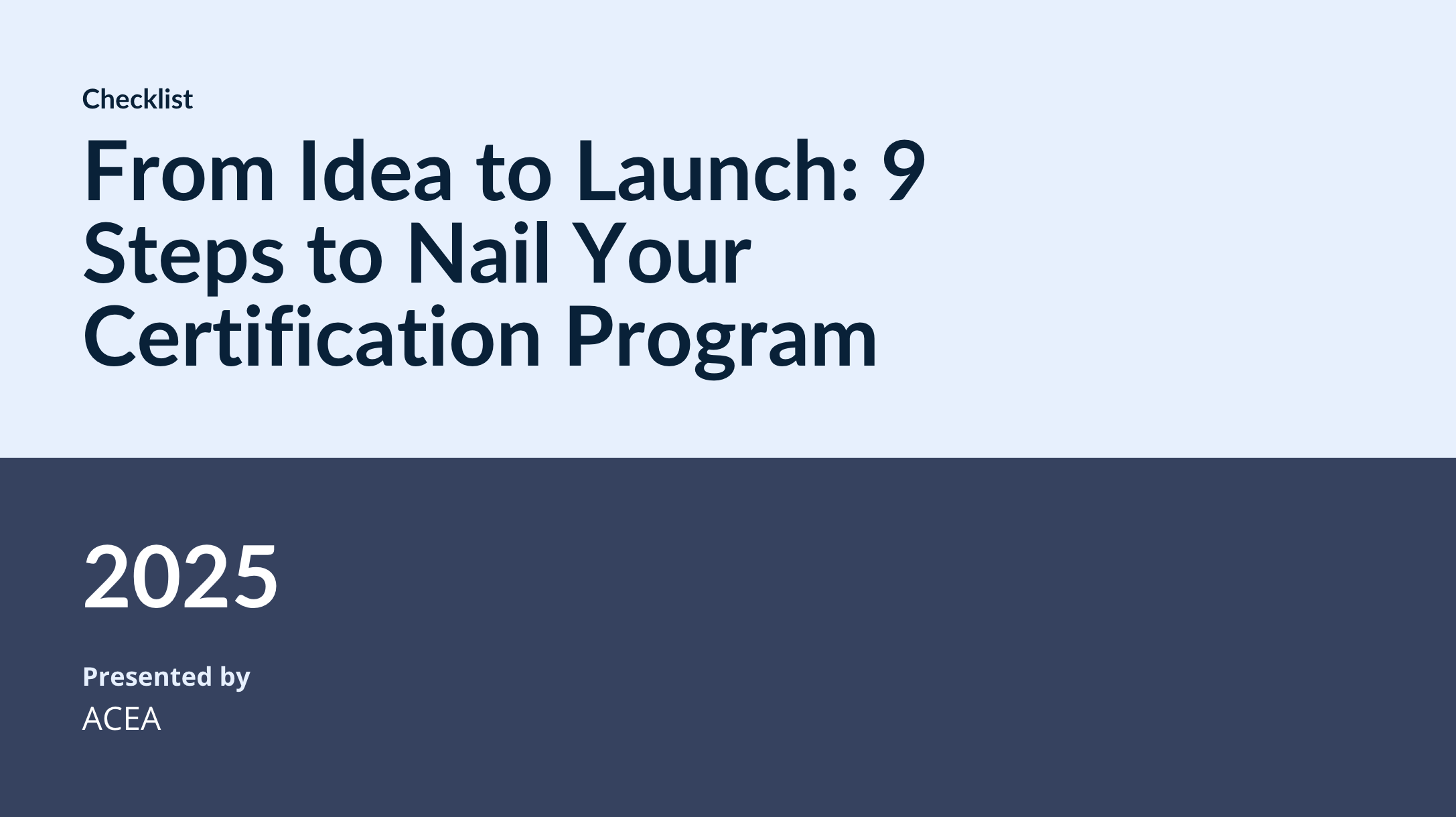 Certification Launch Checklist [FREE Interactive PDF]