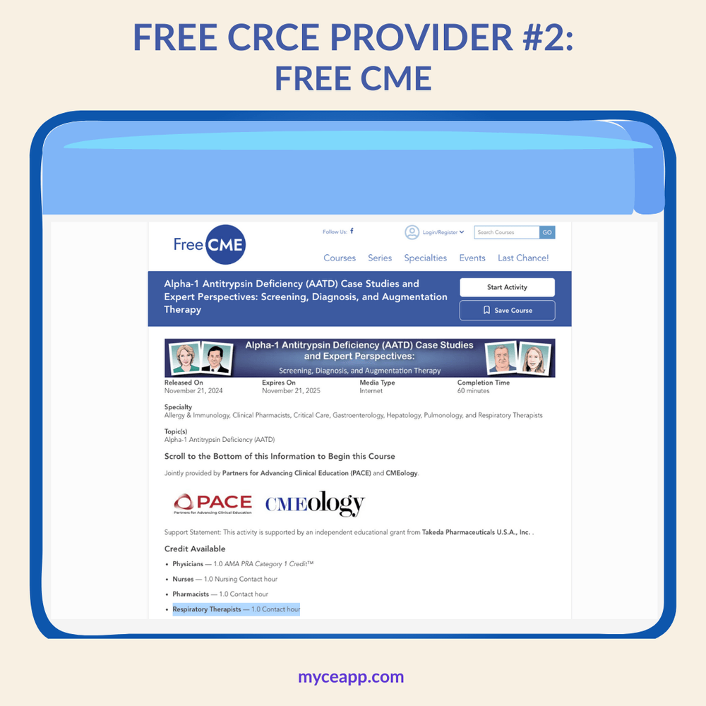 Free Respiratory CEUs: October 2025 | 50+ CRCEs | w/ Links
