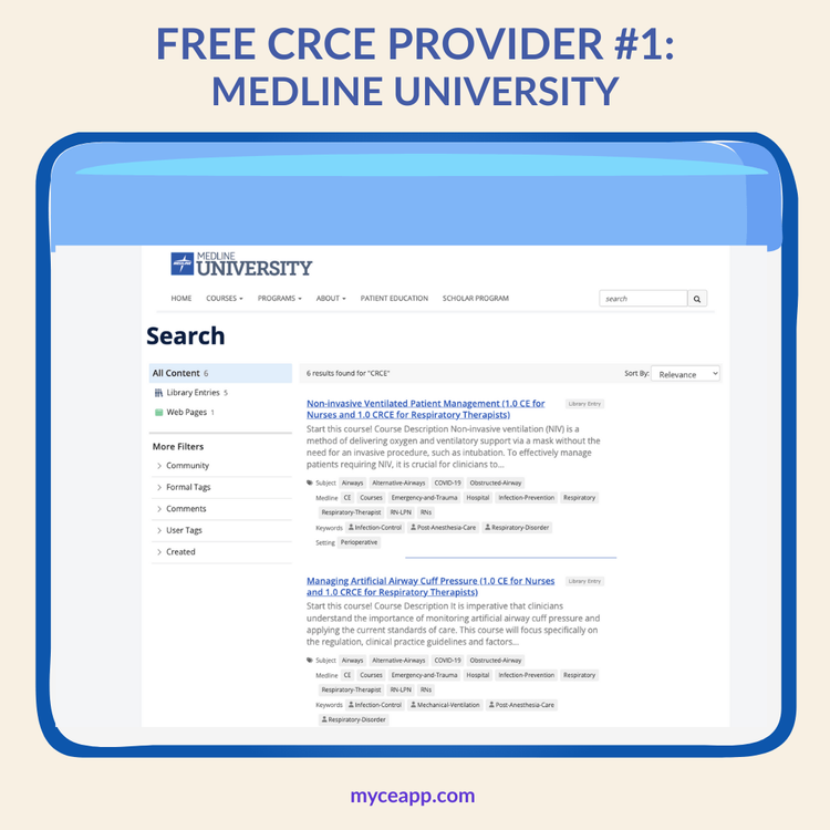 Free Respiratory CEUs: December 2025 | 50+ CRCEs | w/ Links