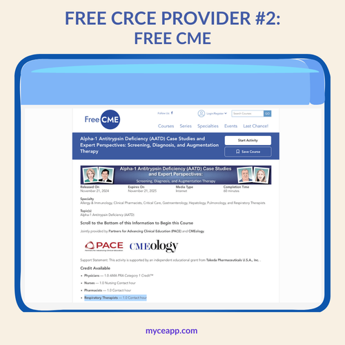 Free Respiratory CEUs: October 2025 | 50+ CRCEs | w/ Links